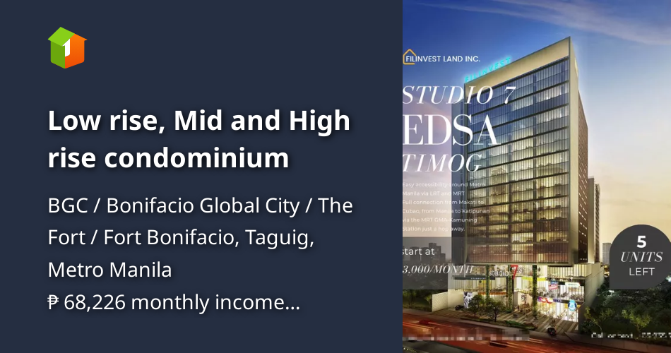 Low rise, Mid and High rise condominium [Condos 🏙️] (September 2024) in ...