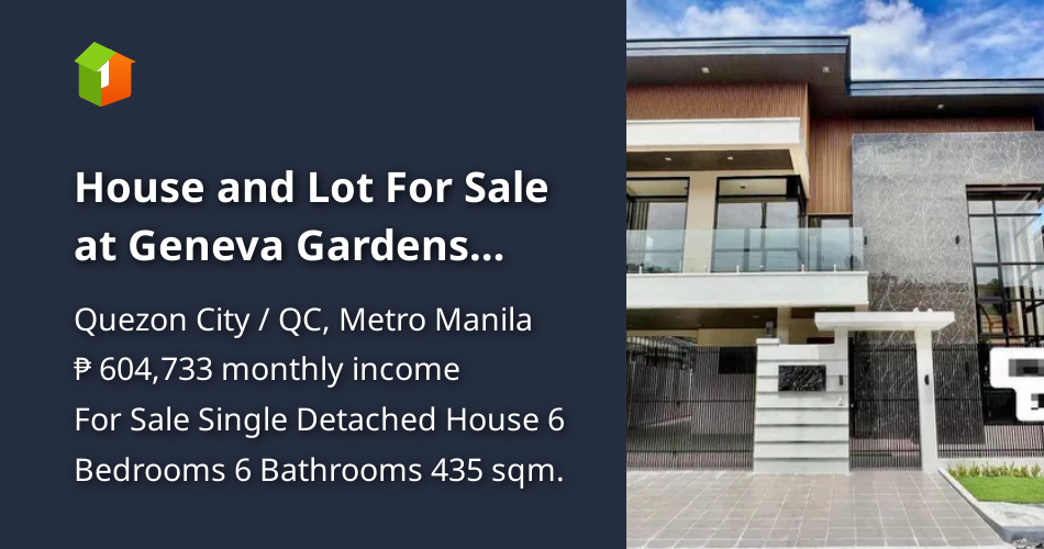 House and Lot For Sale at Geneva Gardens Subdivision, Neopolitan ...