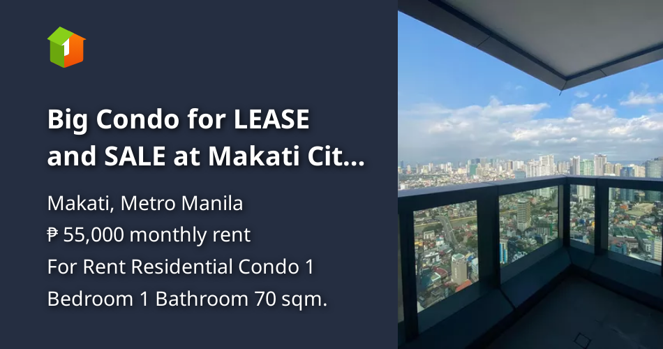 Big Condo for LEASE and SALE at Makati City, The Spire residences, near ...
