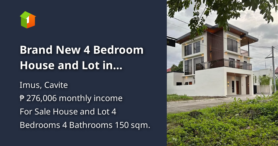 Brand New 4 Bedroom House and Lot in Parkplace Village Imus Cavite ...