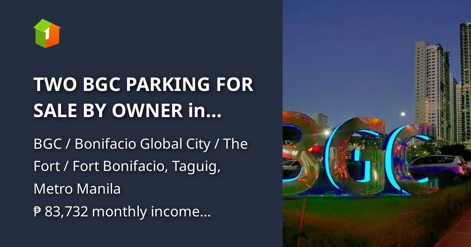 TWO BGC PARKING FOR SALE BY OWNER in UPTOWN RITZ Residences BGC CONDO ...