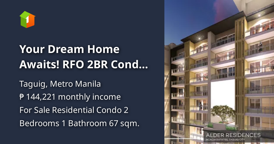 Your Dream Home Awaits! RFO 2BR Condo for Sale in DMCI Alder Residences ...