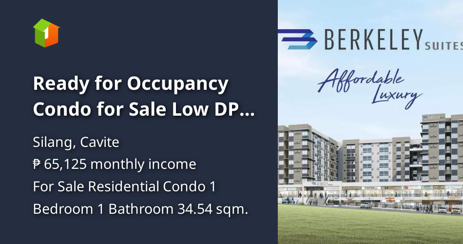 Ready for Occupancy Condo for Sale Low DP Pag-IBIG Financing: Berkeley ...