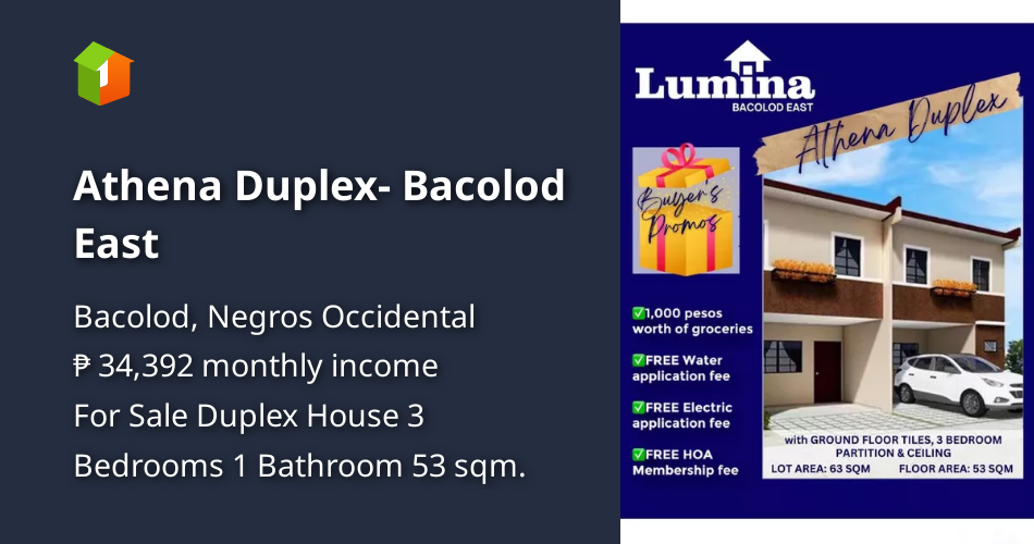 Athena Duplex- Bacolod East [Houses and Lots 🏘️] (October 2022) in ...