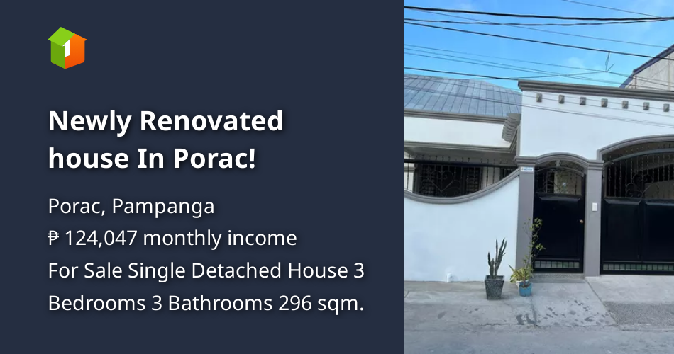Newly Renovated house In Porac! [Houses and Lots 🏘️] (April 2025) in ...