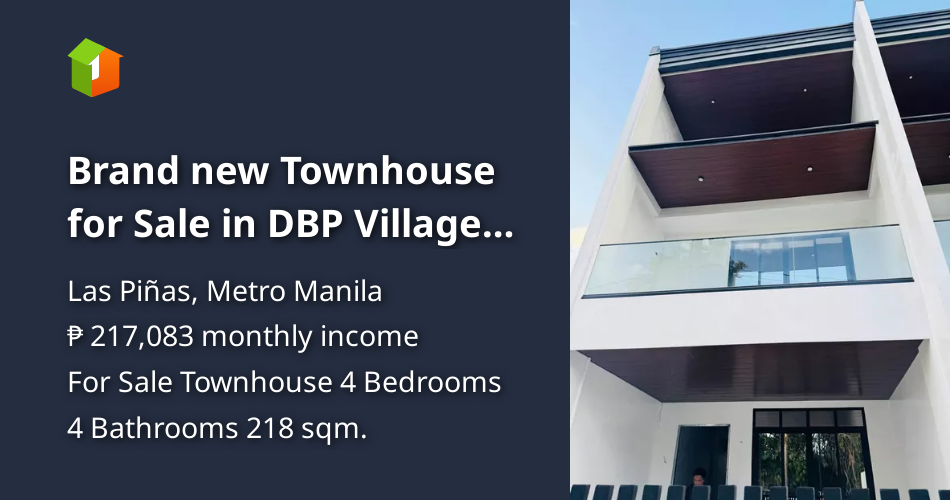 Brand new Townhouse for Sale in DBP Village Las Pinas City [Houses and ...