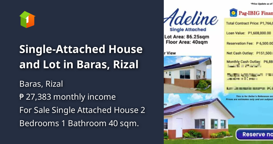 Single-Attached House and Lot in Baras, Rizal [Houses and Lots 🏘️ ...