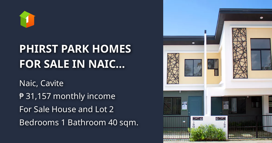 PHIRST PARK HOMES FOR SALE IN NAIC CAVITE WITH 2 BEDROOM [Houses and ...