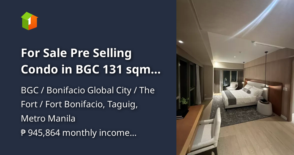 For Sale Pre Selling Condo in BGC 131 sqm Park East Place by Alveo ...
