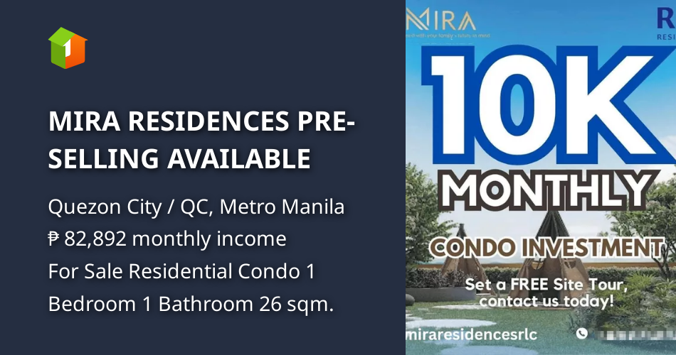 MIRA RESIDENCES PRE-SELLING AVAILABLE [Condos 🏙️] (April 2024) in ...