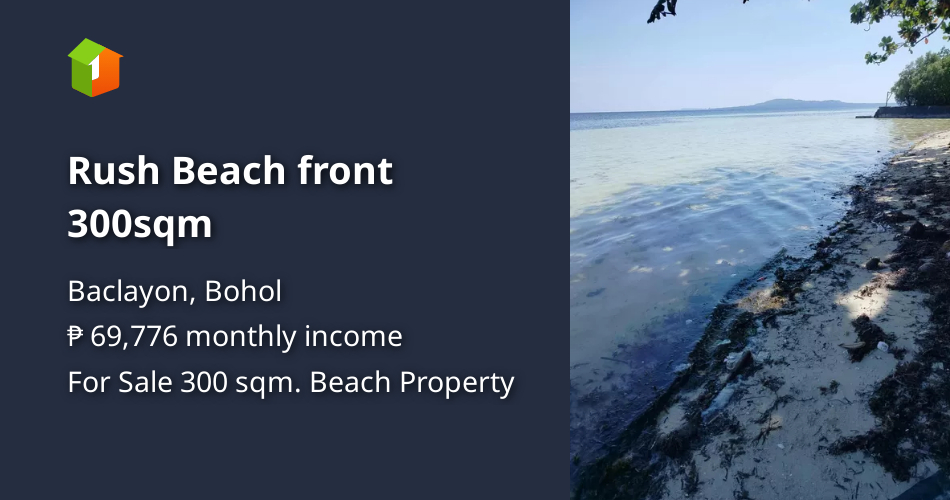 Rush Beach front 300sqm [Beach Properties 🏖️] (September 2025) in Baclayon, Bohol for sale