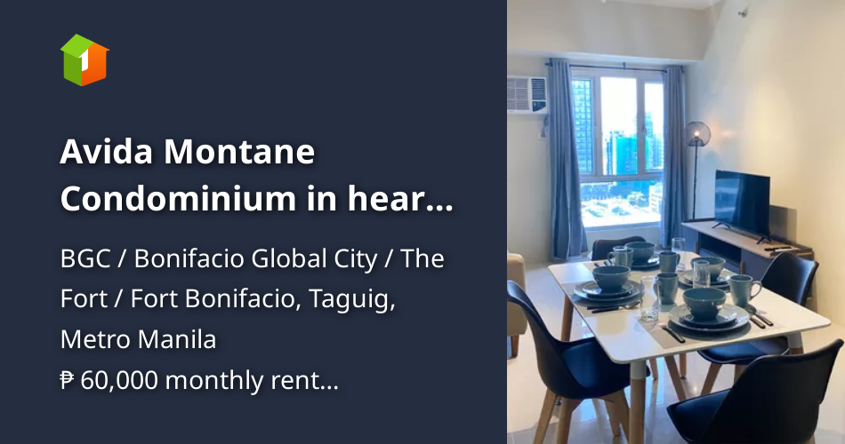 Avida Montane Condominium in heart of Bonifacio Global City [Condos 🏙️ ...