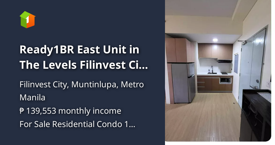 Ready1BR East Unit in The Levels Filinvest City Muntinlupa Metro Manila ...
