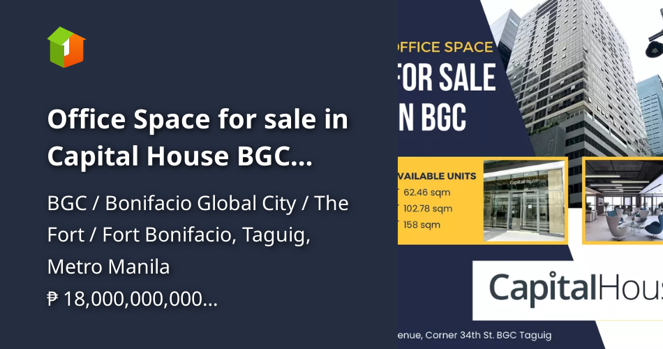 Office Space for sale in Capital House BGC Taguig [Commercial ...