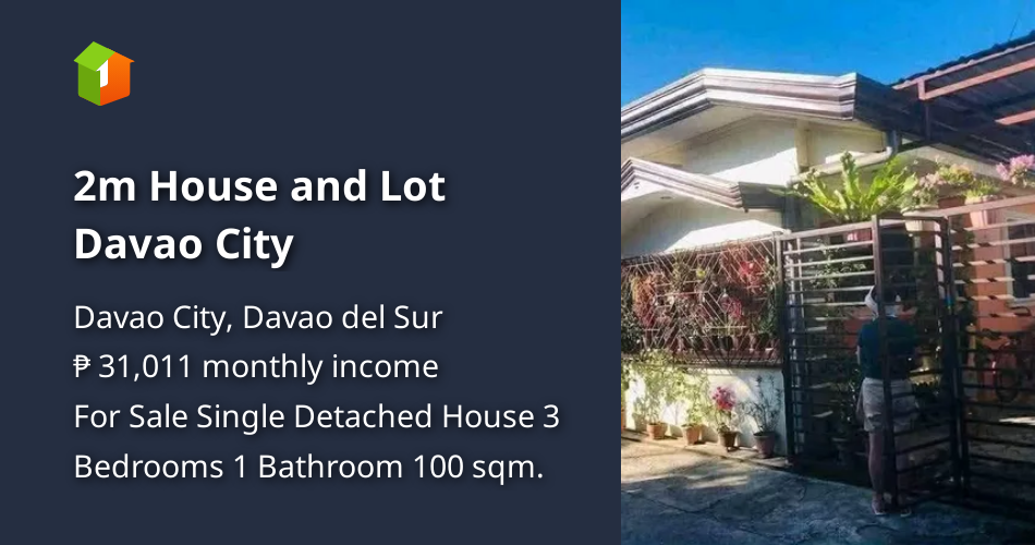 2m House and Lot Davao City [Houses and Lots 🏘️] (May 2026) in Davao ...