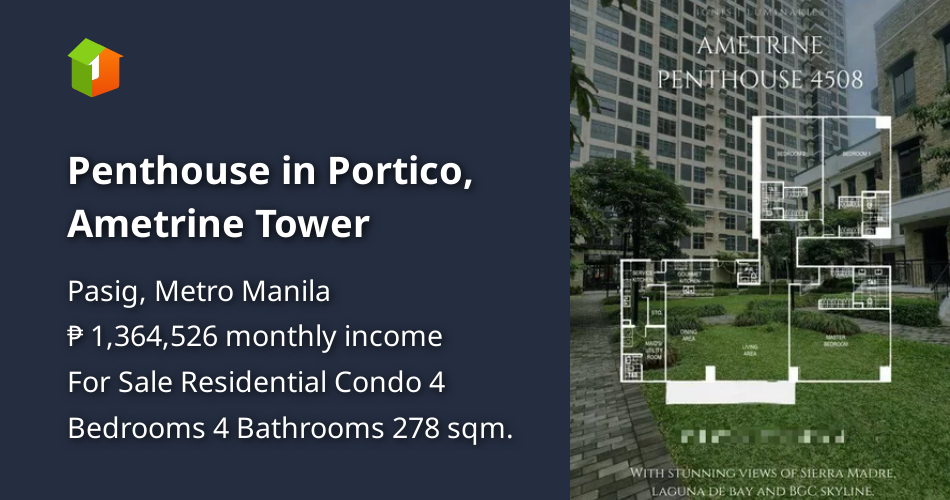 Penthouse in Portico, Ametrine Tower [Condos 🏙️] (September 2025) in ...