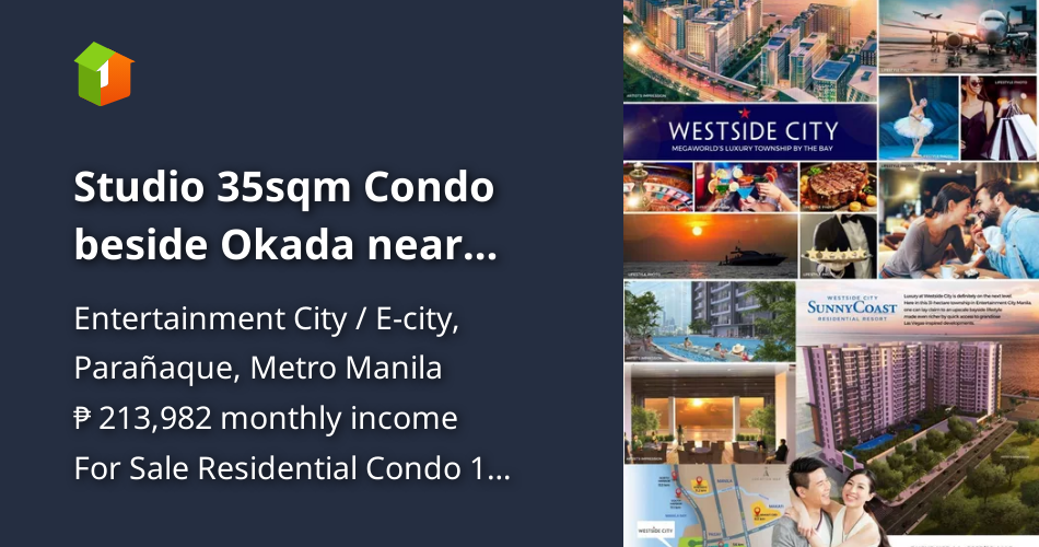 Studio 35sqm Condo beside Okada near Airport MOA COD Solaire AyalaMall [Condos 🏙️] (October 2023 ...