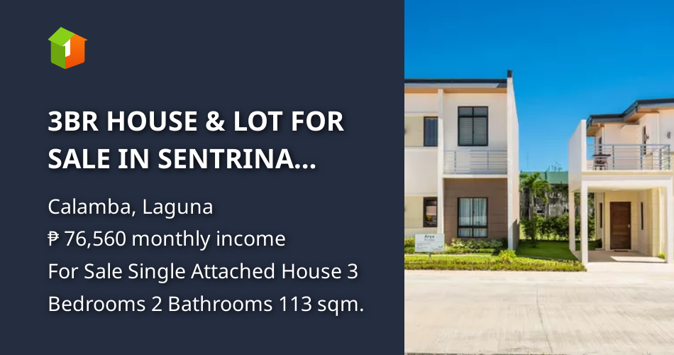 3BR HOUSE & LOT FOR SALE IN SENTRINA CALAMBA CALAMBA CITY LAGUNA ...