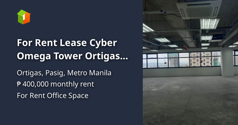 For Rent Lease Cyber Omega Tower Ortigas Center Pasig 500sqm ...