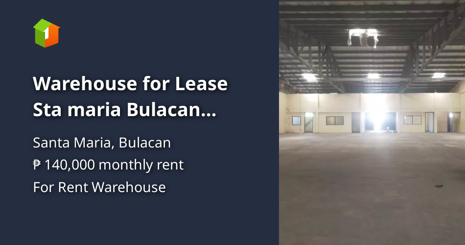 Warehouse for Lease Sta maria Bulacan 967m2 [Commercial Properties 🏭 ...