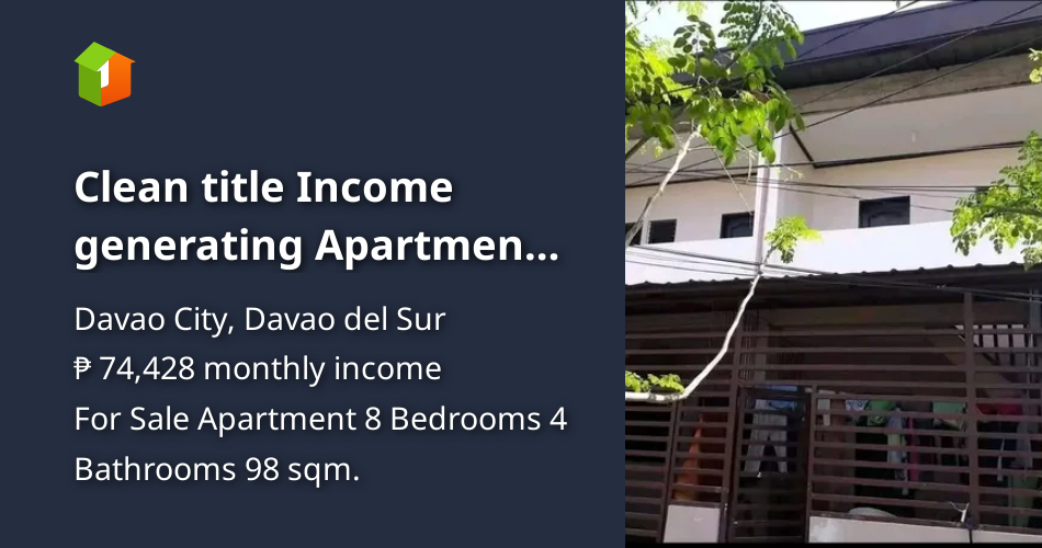 Clean title Income generating Apartment Davao city [Condos 🏙️] (April ...