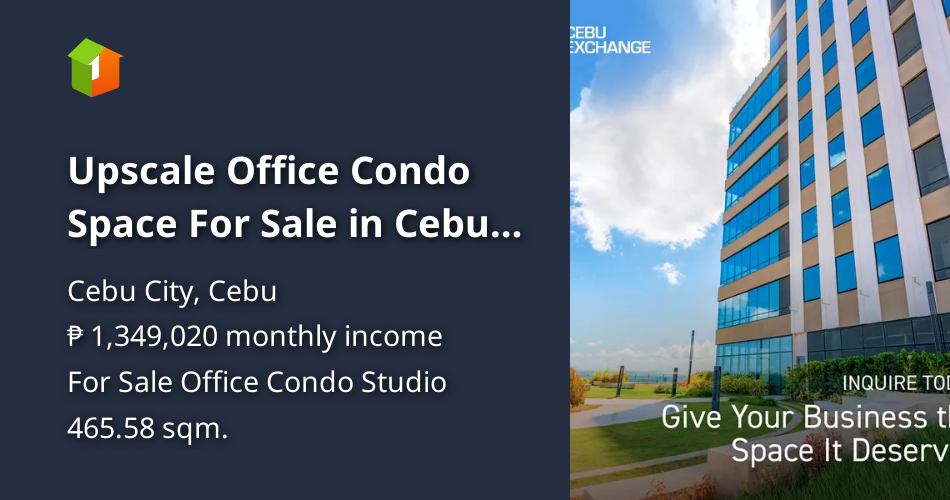 Upscale Office Condo Space For Sale in Cebu City - Cebu Exchange Tower ...