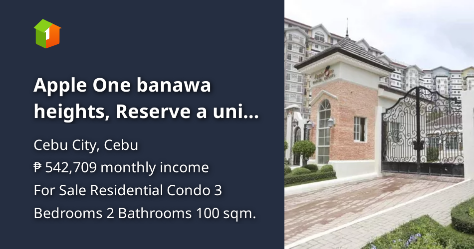 Apple One banawa heights, Reserve a unit for 25k.for more details dm ...
