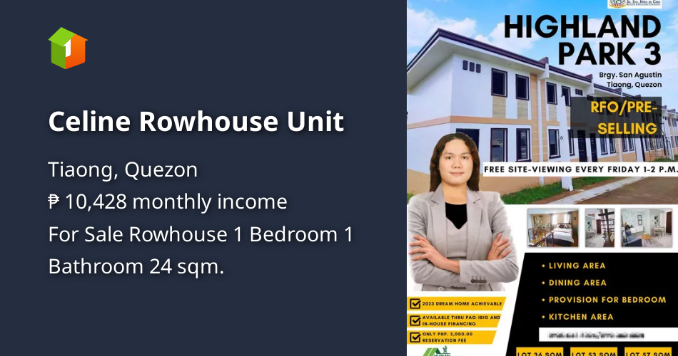 Celine Rowhouse Unit [Houses and Lots 🏘️] (July 2024) in Tiaong, Quezon for sale | Discounted ...