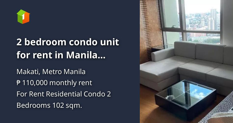 2 bedroom condo unit for rent in Manila Tower, The Residences [Condos 🏙 ...