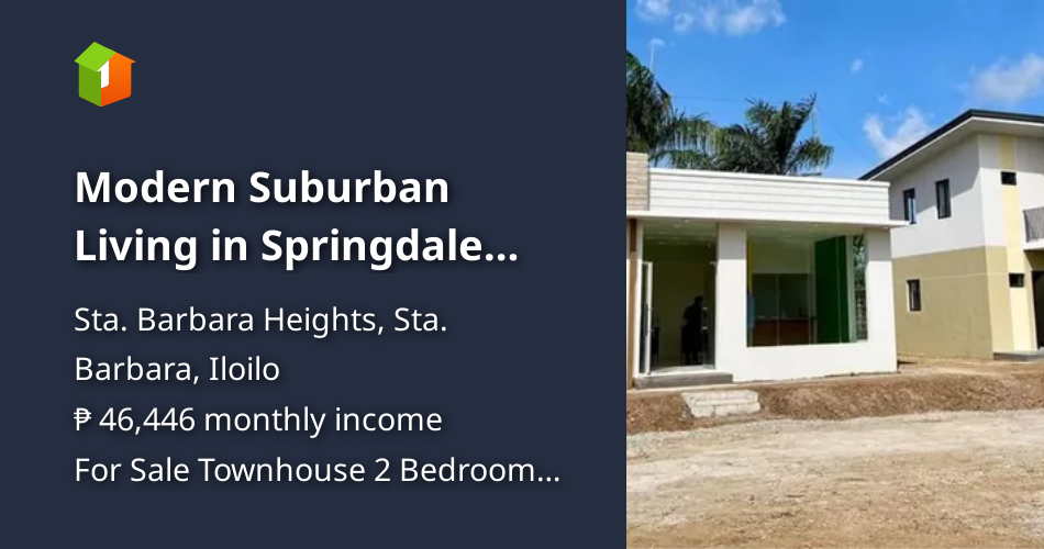 Modern Suburban Living in Springdale Baliwag, Bulacan [Houses and Lots ...