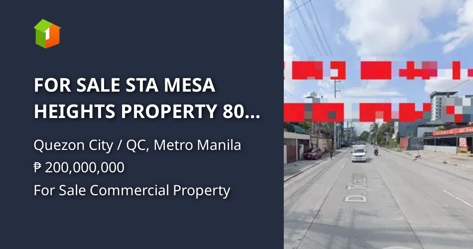 FOR SALE STA MESA HEIGHTS PROPERTY 800 SQ M LOT WITH 2 STOREY HOUSE ...