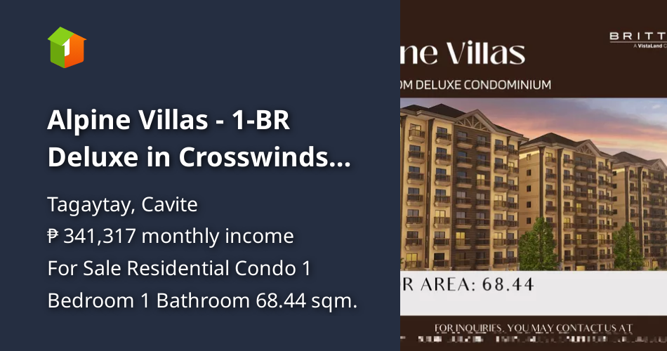 Alpine Villas - 1-BR Deluxe in Crosswinds Tagaytay [Condos 🏙️] (April ...