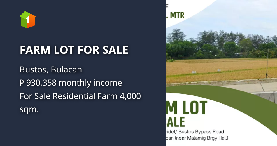 FARM LOT FOR SALE [Lots 🚜] (December 2023) in Bustos, Bulacan for sale