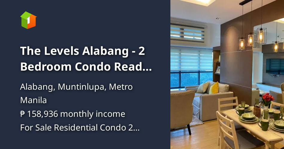 The Levels Alabang - 2 Bedroom Condo Ready for Occupancy No spot DP ...