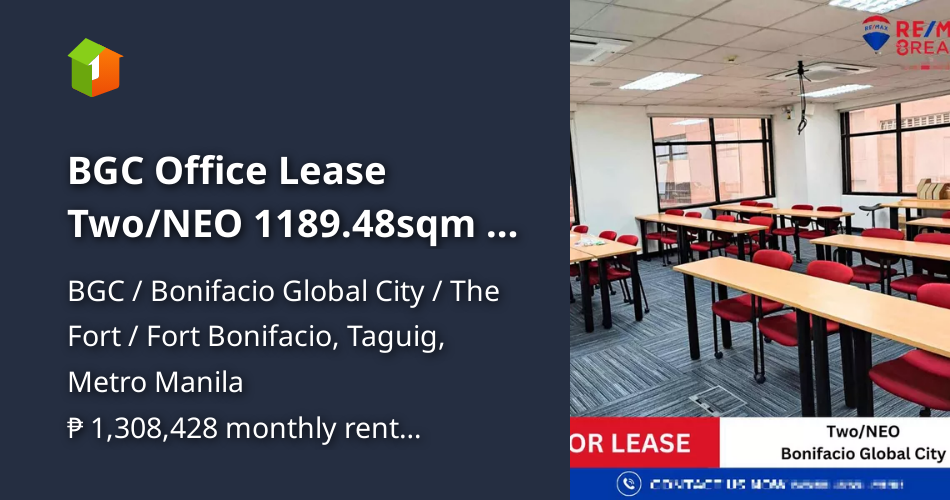 BGC Office Lease Two/NEO 1189.48sqm in Bonifacio Global City ...