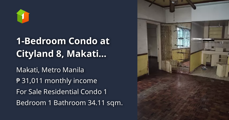 1-Bedroom Condo at Cityland 8, Makati Below Zonal Value [Condos 🏙️] (October 2025) in Makati ...