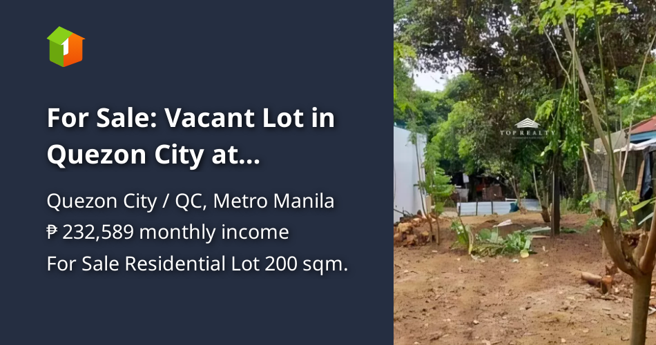 For Sale: Vacant Lot in Quezon City at Mapayapa Village III [Lots 🚜 ...