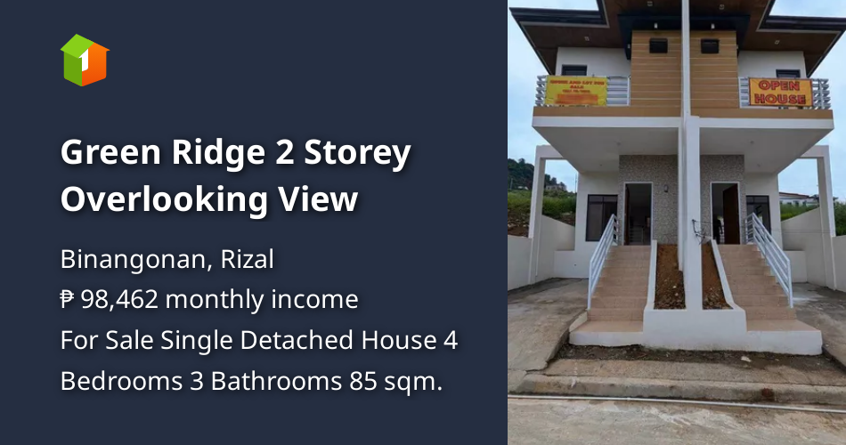 Green Ridge 2 Storey Overlooking View [Houses and Lots 🏘️] (November ...