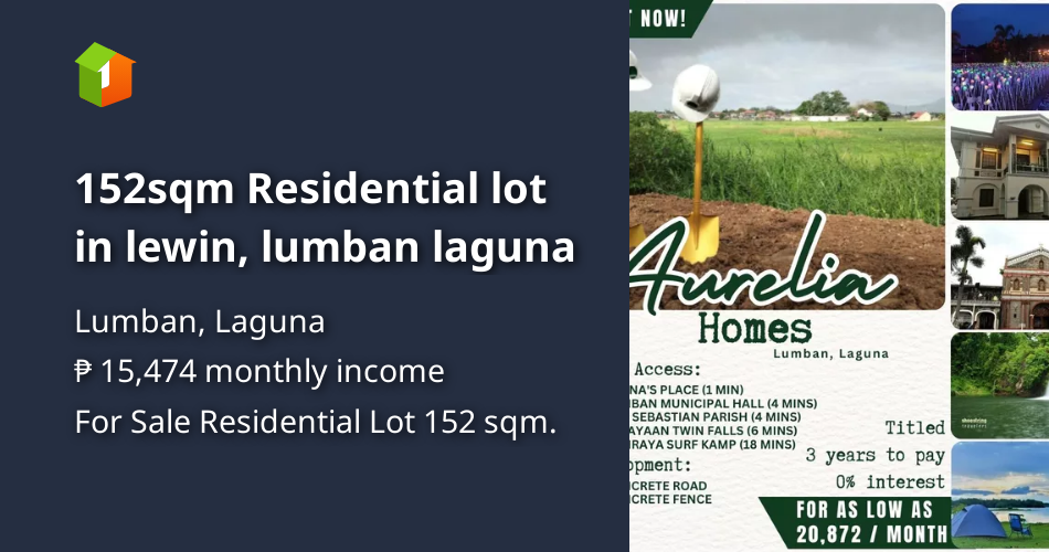 152sqm Residential lot in lewin, lumban laguna [Lots 🚜] (May 2024) in ...