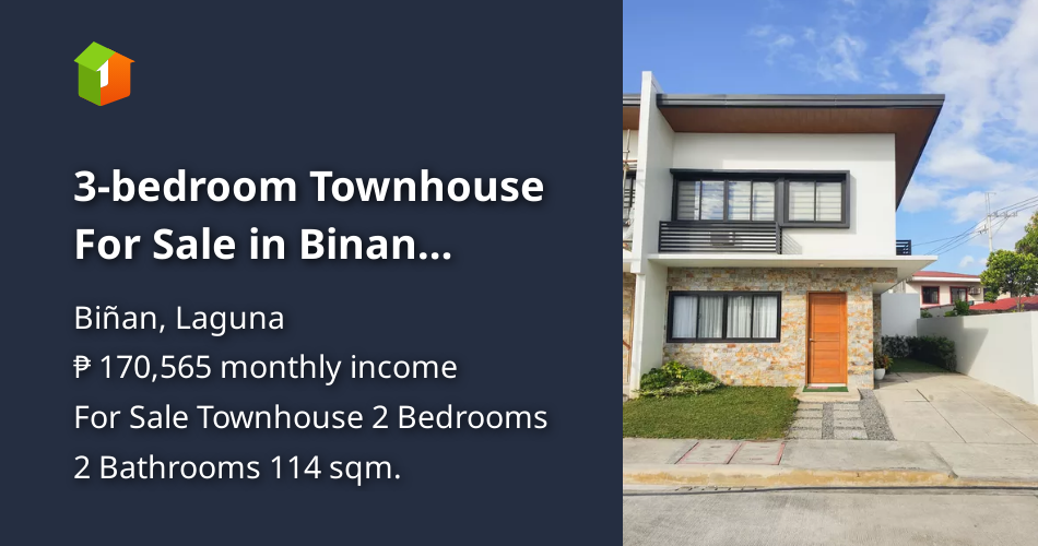 3-bedroom Townhouse For Sale in Binan Laguna [Houses and Lots 🏘️ ...