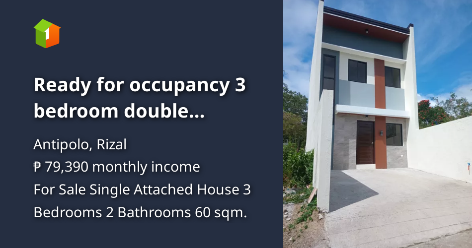 Ready for occupancy 3 bedroom double attached two storey house in ...