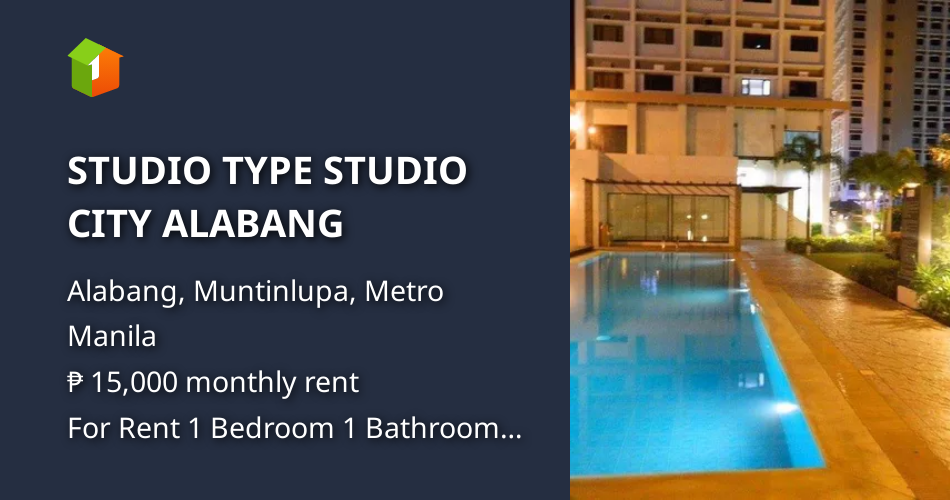 STUDIO TYPE STUDIO CITY ALABANG [Condos 🏙️] (August 2021) in Alabang ...