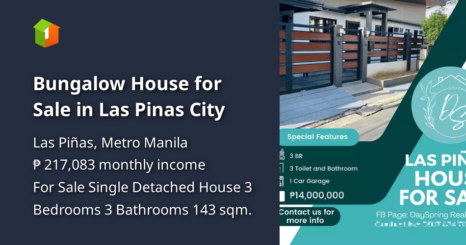Bungalow House for Sale in Las Pinas City [Houses and Lots 🏘️] (June ...