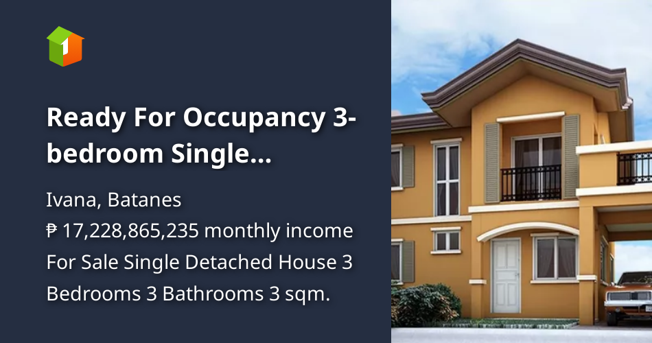 Ready For Occupancy 3-bedroom Single Detached House For Sale in Ivana ...