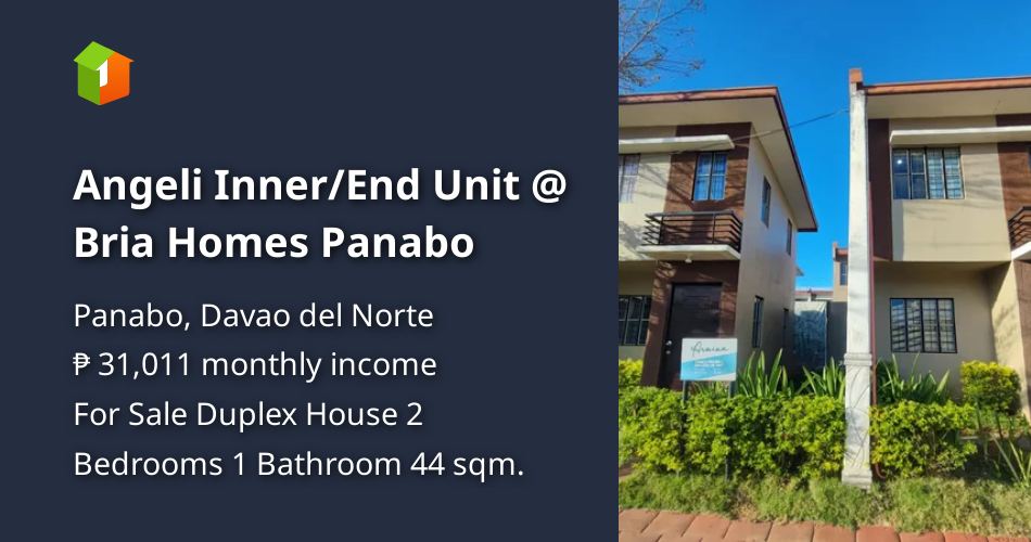 Angeli Inner/End Unit @ Bria Homes Panabo [Houses and Lots 🏘️] (May ...