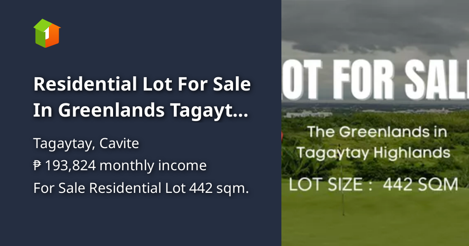 Residential Lot For Sale In Greenlands Tagaytay Highlands [Lots 🚜 ...