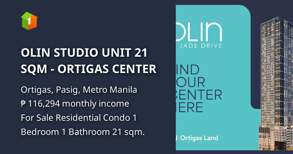 OLIN STUDIO UNIT 21 SQM - ORTIGAS CENTER [Condos 🏙️] (August 2025) in ...