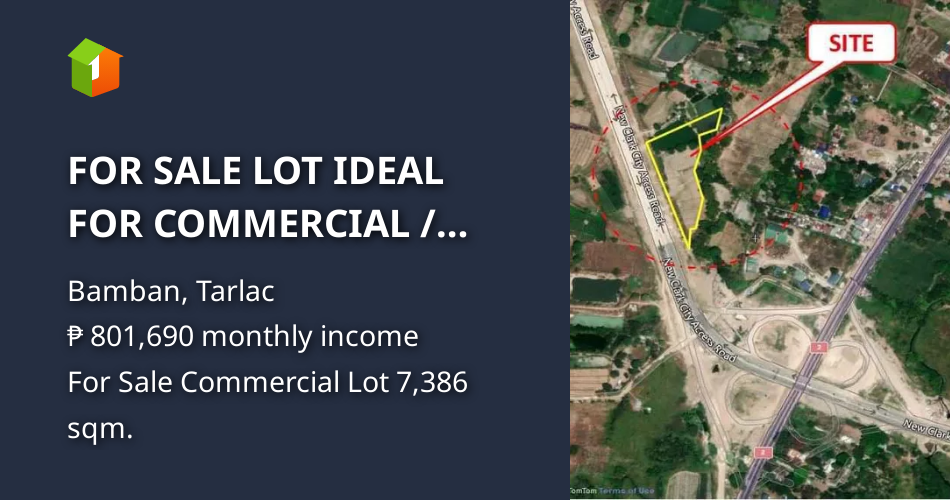 FOR SALE LOT IDEAL FOR COMMERCIAL / INDUSTRIAL ALONG NEW CLARK CITY ...