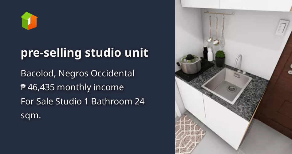 Pre-selling studio unit [Condos 🏙️] (September 2021) in Bacolod, Negros ...