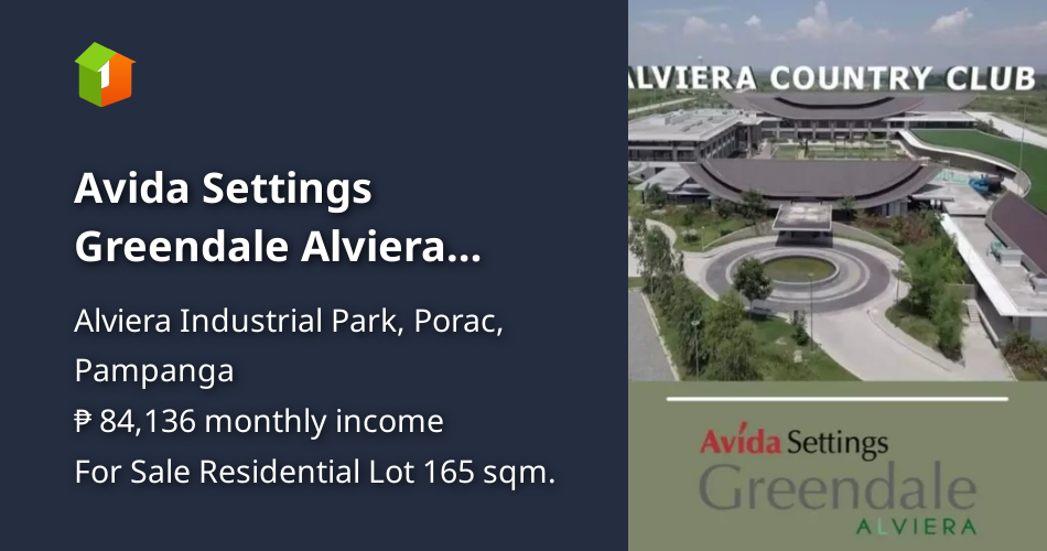 Avida Settings Greendale Alviera 165sqm Lot For Sale in Porac Pampanga ...